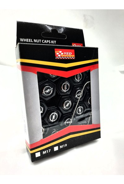 Duru Doruk Opel Siyah Abs Bijon Kapağı 17 mm Kabartma Yazılı 20 Adet