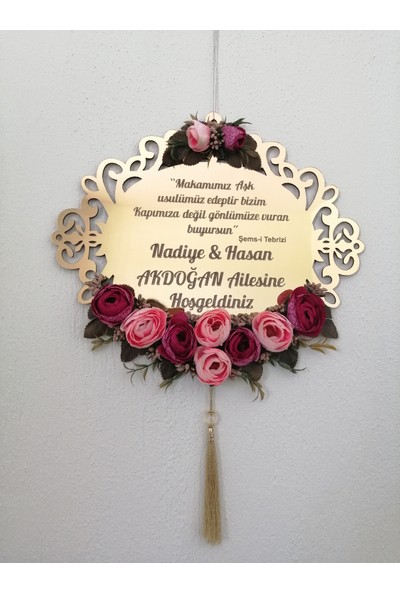 Natsa Kapı Süsü Dekoratif Kapı Isimliği Pleksi