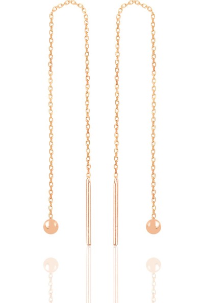 Söğütlü Silver Gümüş Rose Toplu Gümüş Zincir Küpe Söğütlü Silver Gümüş Rose Toplu Gümüş Zincir Küpe