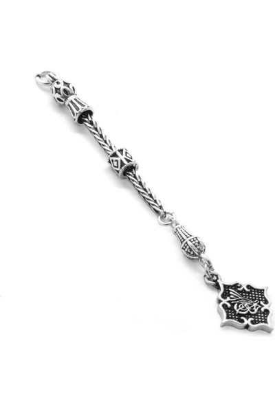 Alis Silver Tuğra Tasarım Kalın Zincirli 925 Ayar Gümüş Püskül Alis Silver Tuğra Tasarım Kalın Zincirli 925 Ayar Gümüş Püskül