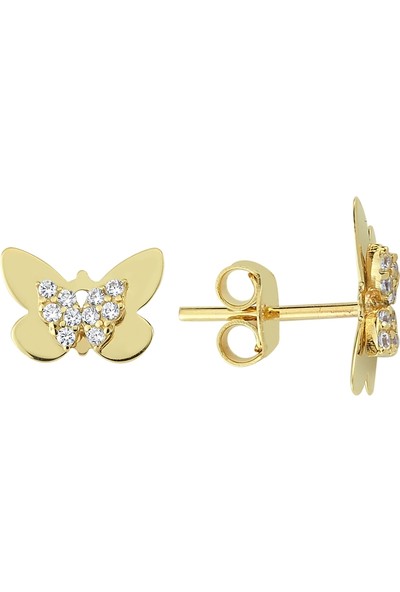 Perla Kuyumculuk 14 Ayar Altın Kelebek Küpe 1,20 gr Perla Kuyumculuk 14 Ayar Altın Kelebek Küpe 1,20 gr