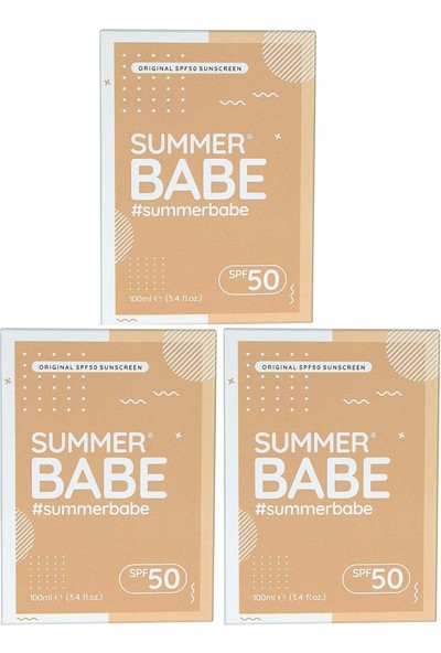 Summer Babe Summerbabe Leke Karşıtı Güneş Kremi SPF50 3 x 100 ml 3'lü Set Summer Babe Summerbabe Leke Karşıtı Güneş Kremi SPF50 3 x 100 ml 3'lü Set