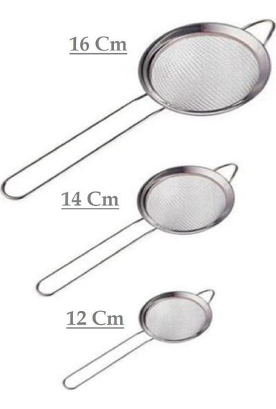 Manor 3 Boy Paslanmaz Süzgeç Seti Manor 3 Boy Paslanmaz Süzgeç Seti