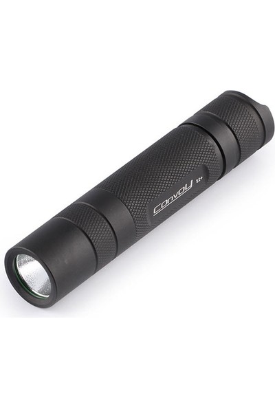 Convoy S2+ Edc 7135 x 8 LED El Feneri 3/5 Modları 18650 Siyah-Xml2 T6-3b (Yurt Dışından)