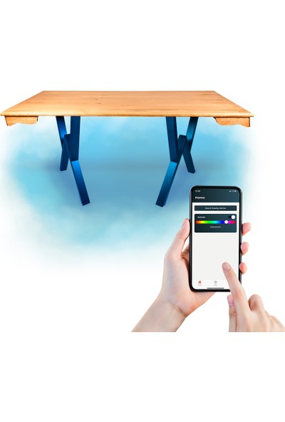 Internet on Furniture Nebula Latte LED Işıklı Akıllı Oyuncu Masası 70 x 164 cm Internet on Furniture Nebula Latte LED Işıklı Akıllı Oyuncu Masası 70 x 164 cm