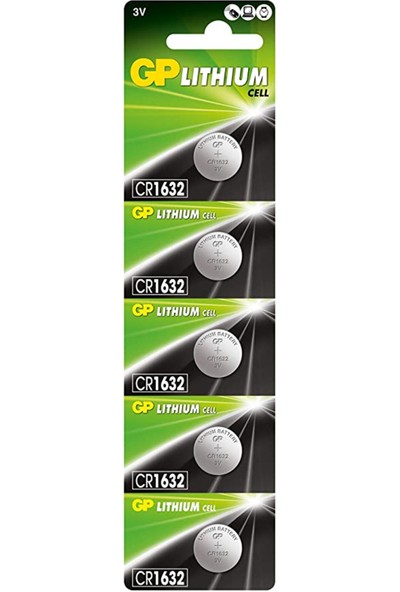 Gp CR1632 3 Volt Lityum Pil 5'li Paket 661122 Gp CR1632 3 Volt Lityum Pil 5'li Paket 661122