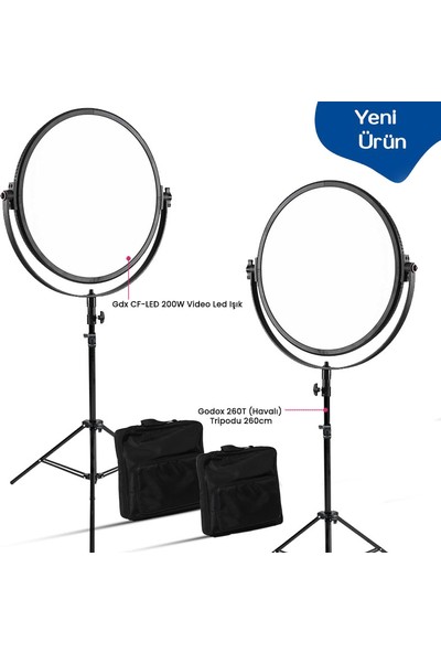 Gdx CF-200W 2’li LED Video Işığı Gdx CF-200W 2’li LED Video Işığı