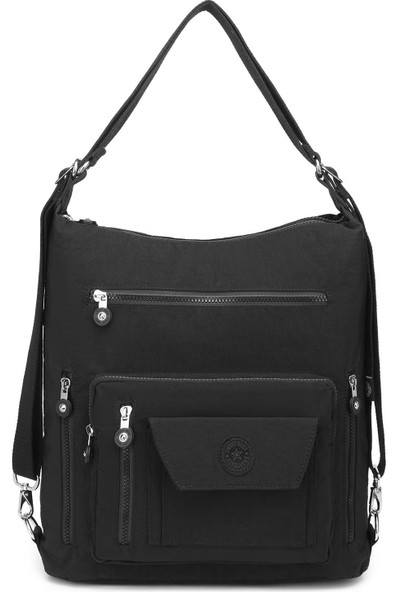 Smart Bags SMBYB1205-0001 Siyah Kadın Omuz ve Sırt Çantası