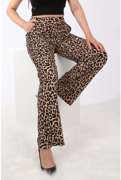 Sara Modex SR7012 Leopar Desen Ara Beden Cepli Pantolon Sara Modex SR7012 Leopar Desen Ara Beden Cepli Pantolon