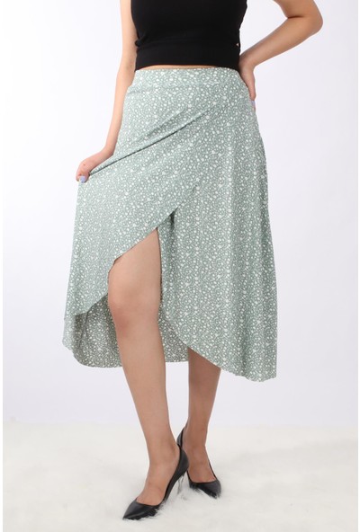 Sara Modex SR2250 Yırtmaçlı Kaşkorse Baskılı Etek Sara Modex SR2250 Yırtmaçlı Kaşkorse Baskılı Etek