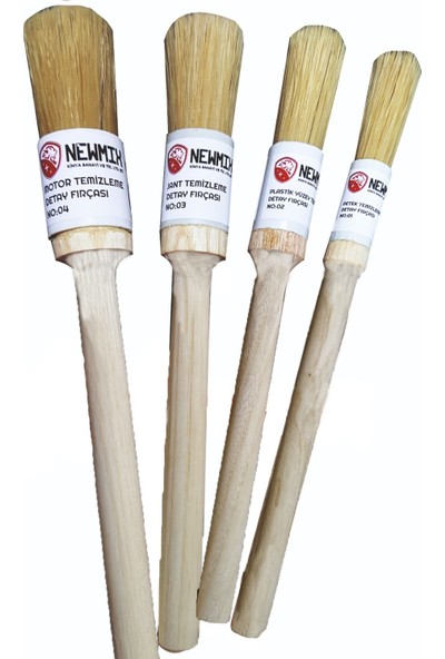 Newmix 4'lü Oto Bakım Detay Fırça Seti