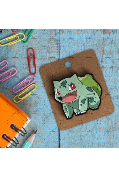 Hipder Balbasaur Baskılı Ahşap Rozet