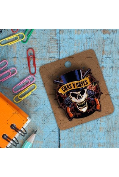Hipder Guns'n Roses Baskılı Ahşap Rozet Hipder Guns'n Roses Baskılı Ahşap Rozet