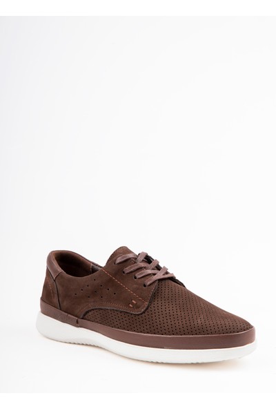 Milano Brava Deri Oxford Erkek Ayakkabı BRC091 Nubuk Kahverengi