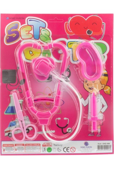 Avda Pembe Oyuncak Doktor Seti 4 Parça Teleskop Makas Iğne Avda Pembe Oyuncak Doktor Seti 4 Parça Teleskop Makas Iğne