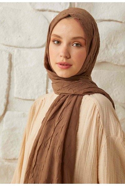 Fresh Scarfs Bambu Şal Kızıl Kahve