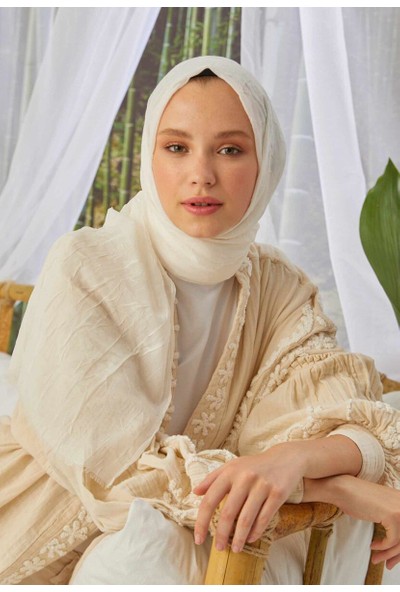 Fresh Scarfs Bambu Şal Beyaz Fresh Scarfs Bambu Şal Beyaz