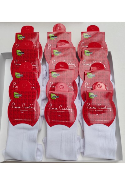 Pierre Cardin 12 Adet Beyaz Bayan Bambu Patik Babet Çorap Pierre Cardin 12 Adet Beyaz Bayan Bambu Patik Babet Çorap