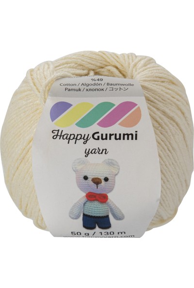 Happy Yarn Happy Gurumi Kırık Beyaz 50GR 130M