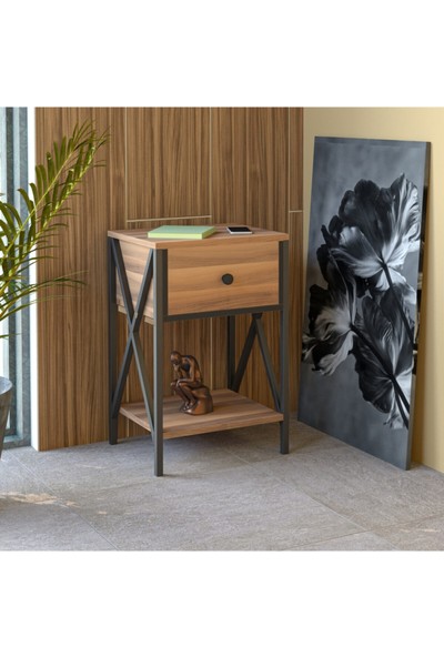 Deco Decoalife Metal Ceviz Komodin