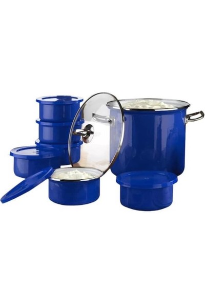 Waybe Emaye Yoğurt Mayalama Seti Gece Mavisi Waybe Emaye Yoğurt Mayalama Seti Gece Mavisi