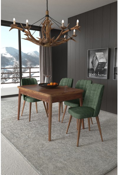 Gadahome Arven 4'lı Kelebek Masa (Mdf Tabla)