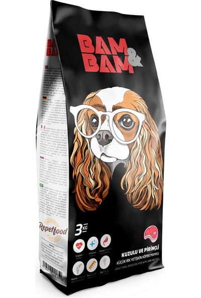 Bam&Bam Kuzu Etli ve Pirinçli Küçük Irk Köpek Maması 3 kg Bam&Bam Kuzu Etli ve Pirinçli Küçük Irk Köpek Maması 3 kg