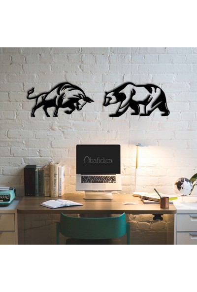 Bafidica Bull And Bear - Metal Tablo Set Bafidica Bull And Bear - Metal Tablo Set