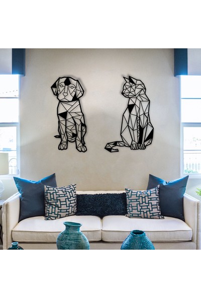 Bafidica Kedi ve K?pek- Metal Tablo Set Bafidica Kedi ve K?pek- Metal Tablo Set
