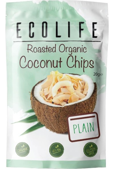 Ecolife Organik Kavrulmuş Sade Hindistan Ceviz Cipsi 20 G Ecolife Organik Kavrulmuş Sade Hindistan Ceviz Cipsi 20 G