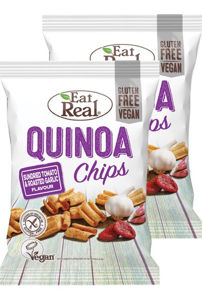 Eat Real Kinoa Cipsi Kuru Domatesli & Sarimsakli  30 G x 2 Eat Real Kinoa Cipsi Kuru Domatesli & Sarimsakli  30 G x 2