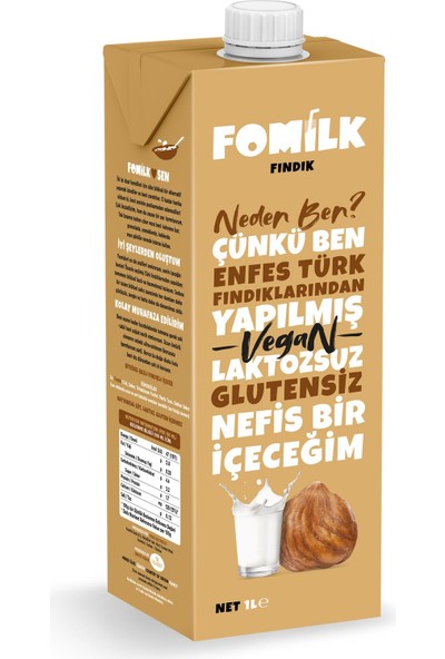 Fomilk Fındık 1 Lt.
