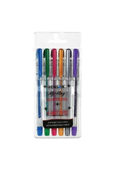 Pensan Simli Gel Set 6 Renk Pensan Simli Gel Set 6 Renk
