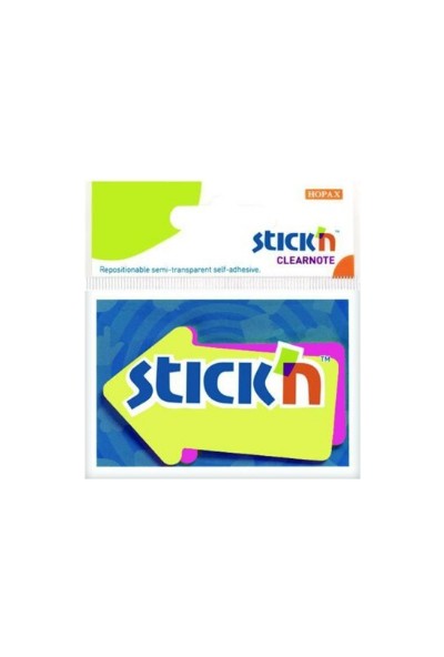 Gıpta Stıckn Ok Şekilli Neon 2renk 60 Yaprak Yapışkanlı Not Kağıdı 76 x 50 mm Gıpta Stıckn Ok Şekilli Neon 2renk 60 Yaprak Yapışkanlı Not Kağıdı 76 x 50 mm