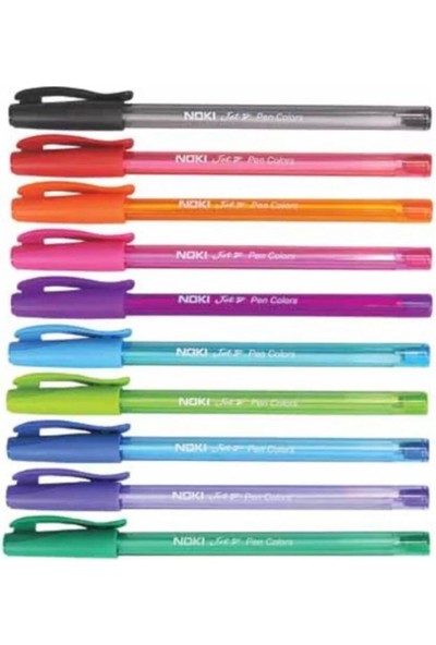 Noki 10 Renkli Tükenmez Kalem Seti 1 mm Noki 10 Renkli Tükenmez Kalem Seti 1 mm