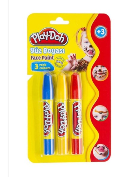 Play-Doh 3 Renk Yüz Boyası