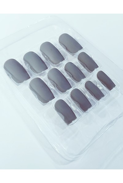 Skygo MNL-300-1-2-3 Kendinden Yapışkanlı Siyah Küt Takma Tırnak Seti 12 Adet