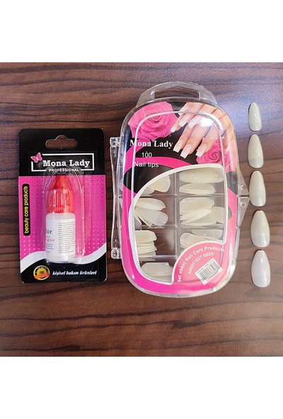 Skygo Mona Lady MNL-117 100 Adet Sivri Uçlu Takma Tırnak + Yapıştırıcı Seti Skygo Mona Lady MNL-117 100 Adet Sivri Uçlu Takma Tırnak + Yapıştırıcı Seti