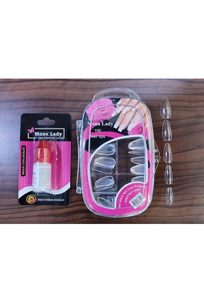 Skygo Mona Lady MNL-117 100 Adet Sivri Uçlu Takma Tırnak + Yapıştırıcı Seti Skygo Mona Lady MNL-117 100 Adet Sivri Uçlu Takma Tırnak + Yapıştırıcı Seti
