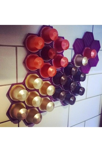 Aldım Geldi Nespresso Kapsül Petek Kar Tanesi Duvar Tutucu Plastikten