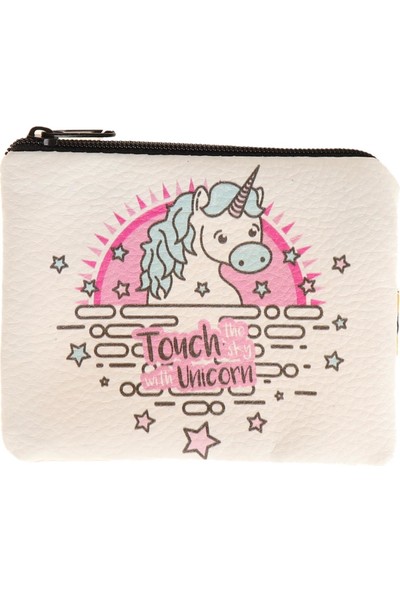 Cetinaccessories Renkli At Touch Tasarımlı Süet Bozuk Para Cüzdanı