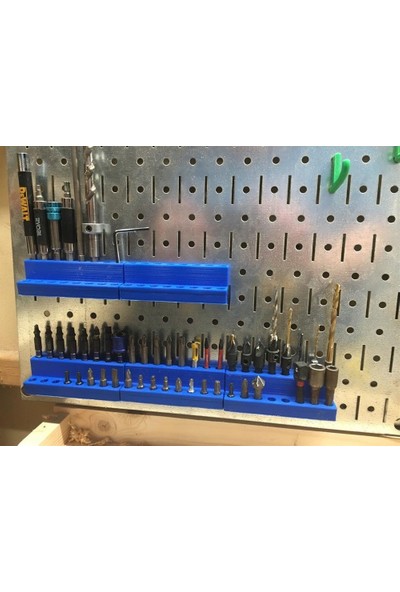 Aldım Geldi Metal Pegboard Hex Bit Plastikten Sabitleyici Tutucu