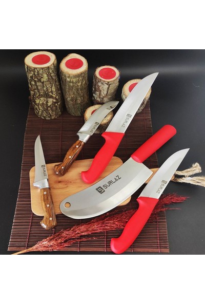 SürLaz 5 Parça Bıçak Seti Sürmene Reds Serisi Satır Zırh
