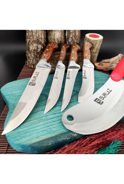 SürLaz 5 Parça Sürmene Bıçak Seti Et Bıçağı Mutfak Bıçağı Salata Bıçağı SürLaz 5 Parça Sürmene Bıçak Seti Et Bıçağı Mutfak Bıçağı Salata Bıçağı