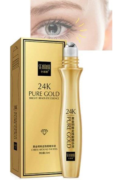 Senana Göz Altı ve Çevresi Için Sıkılaştıcı Aydınlatıcı Nenlendirici Anti-Şişlik 24K Roller Serum 15ML Senana Göz Altı ve Çevresi Için Sıkılaştıcı Aydınlatıcı Nenlendirici Anti-Şişlik 24K Roller Serum 15ML
