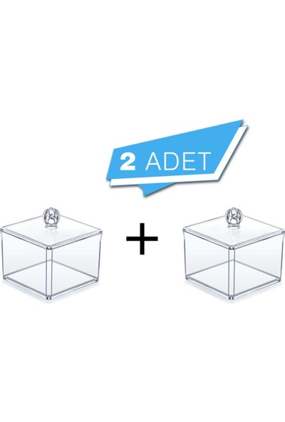 Bermeks Kare Makyaj Pamukluk Organizeri 2'li Set