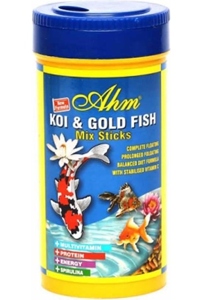AHM Koi ve Japon Balığı Karışık Yem (Ahm Pond Mix Sticks 1000 Ml) AHM Koi ve Japon Balığı Karışık Yem (Ahm Pond Mix Sticks 1000 Ml)
