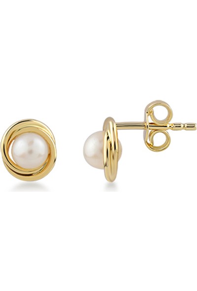 Hepimitu Altın Inci Küpe