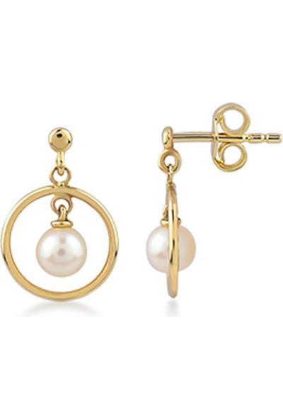 Hepimitu Altın Inci Küpe