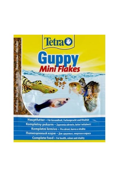 Tetra - Guppy Mini Flakes 12 gr (Pul Yem) Tetra - Guppy Mini Flakes 12 gr (Pul Yem)